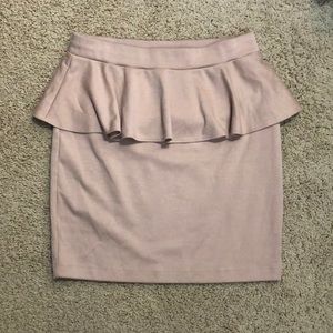 Forever 21 | Skirts | Beige Color Pencil Skirt With Ruffle Size Medium ...